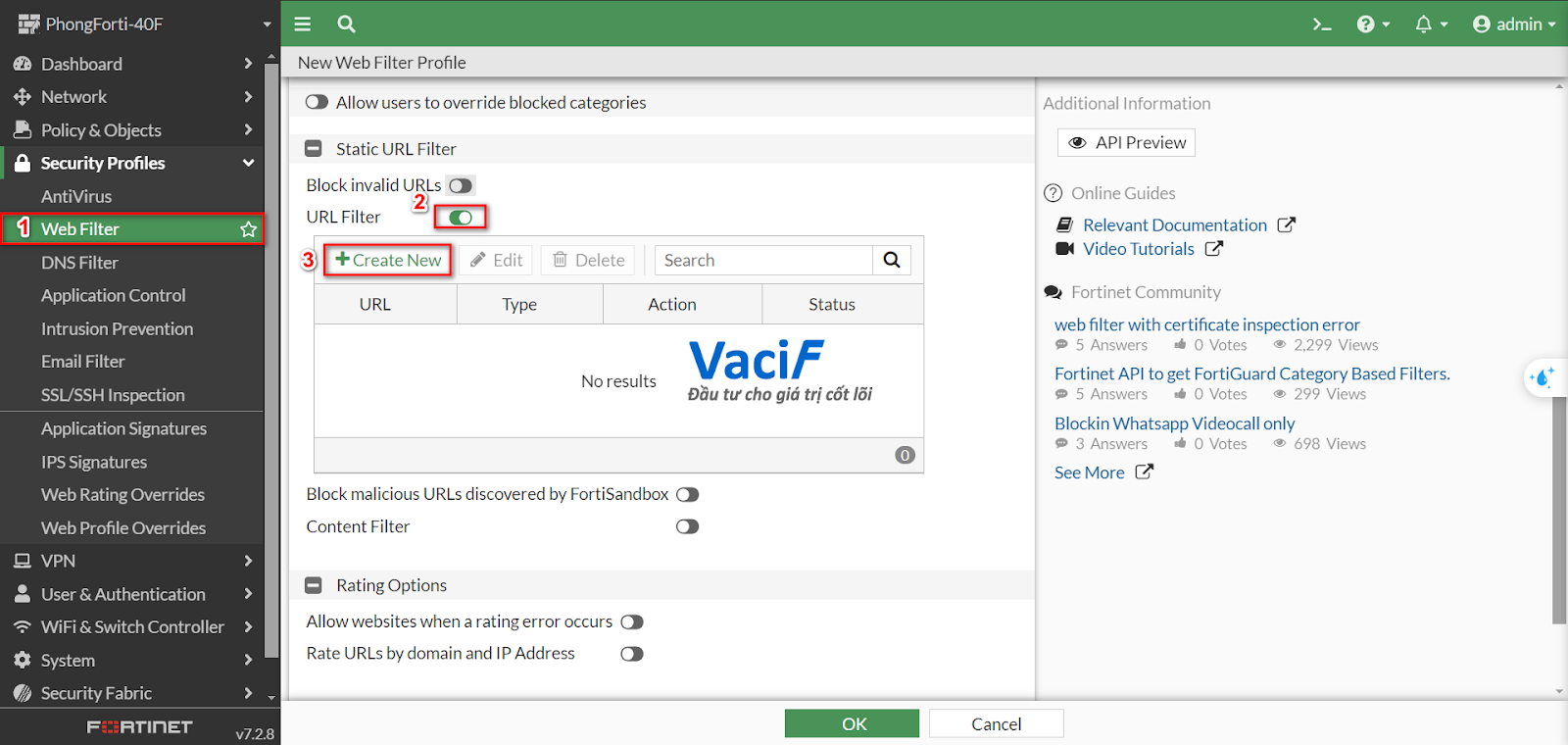 HƯỚNG DẪN CẤU HÌNH FORTINET WEB FILTERING ĐỂ CHẶN TRUY CẬP WEB ...