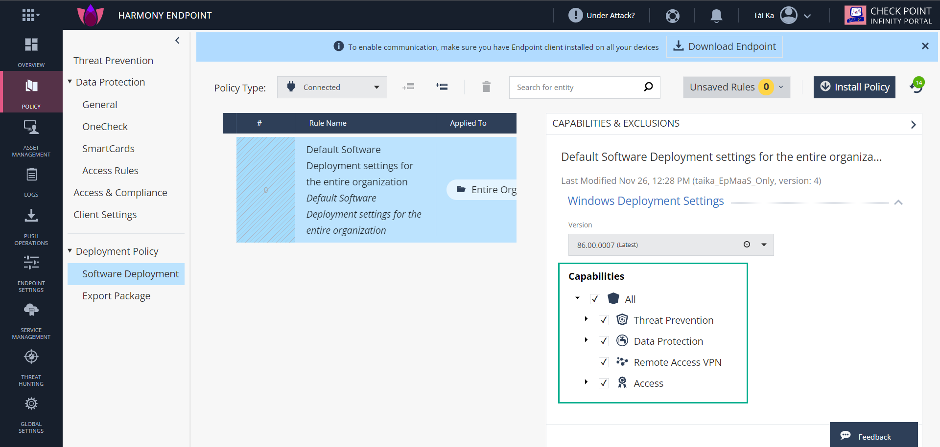 CheckPoint Harmony: Hướng dẫn cài đặt Harmony Endpoint cho máy Windows ...