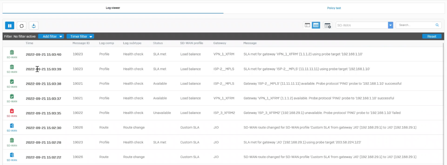 Sophos Firewall: Các nâng cấp trong cấu hình SD-WAN load balancing trên Sophos version 19.5 ...