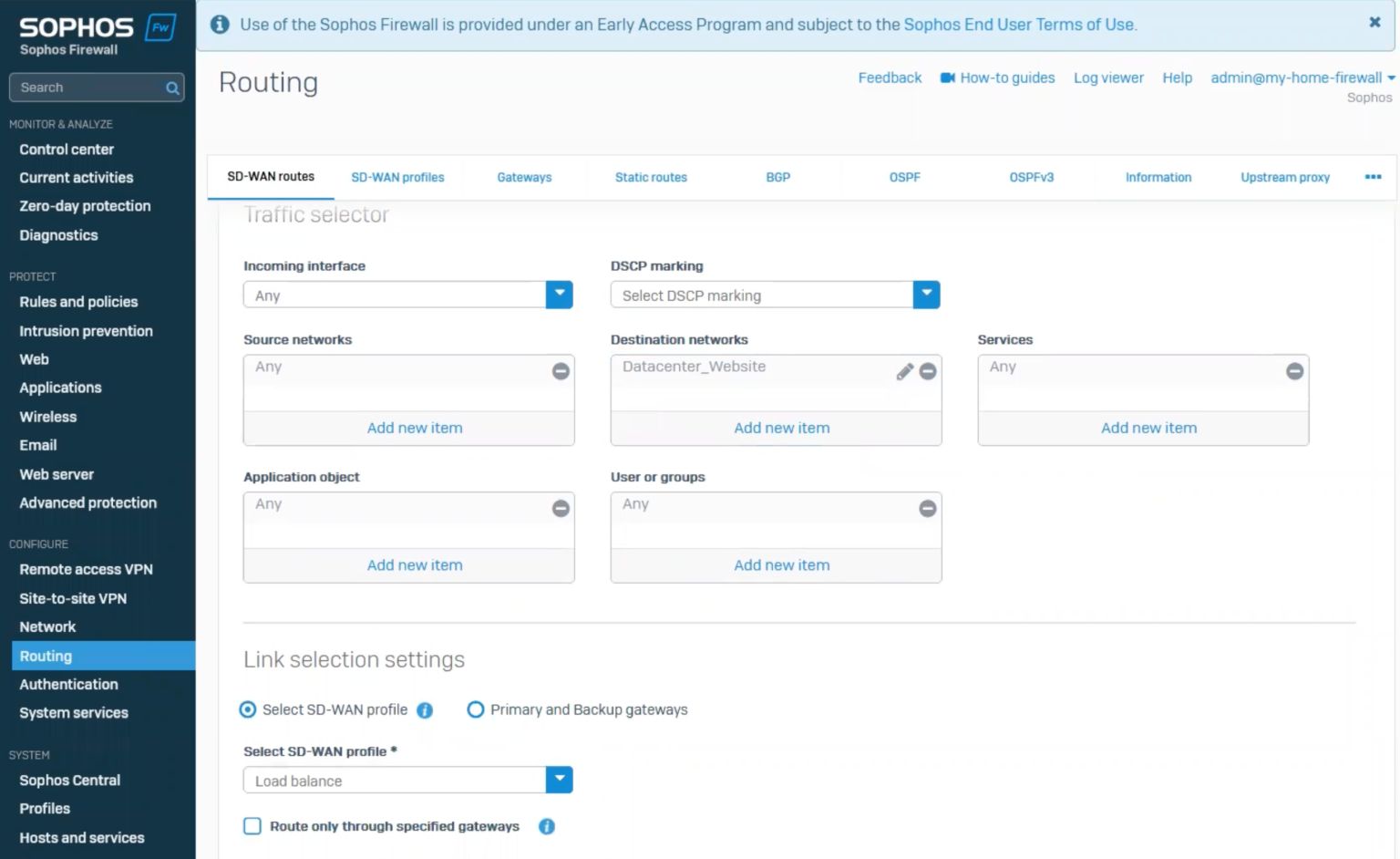 Sophos Firewall: Các nâng cấp trong cấu hình SD-WAN load balancing trên Sophos version 19.5 ...